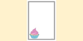 FREE! - Cupcake Page Border | Page Borders | Twinkl - Twinkl