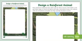 Rainforest Animal Adaptations Activity Sheet - Twinkl
