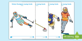 Winter Paralympics Visual Word Cards (teacher made) - Twinkl