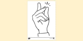 FREE! - Fingers All Colouring | Colouring Sheets - Twinkl