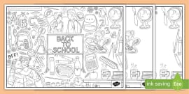 Welcome Back to School Colouring Activity Poster - Twinkl