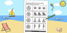 Seashore Nature Walk Activity Sheet Junior/Senior Infants