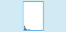 FREE! - Simple Blank Whale Page Border | Page Borders | Twinkl