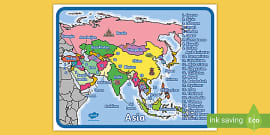 Asia on the Map - Primary Resources (teacher made)