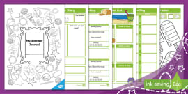 FREE! - 5 Day Entry Summer Vacation Diary - Twinkl