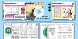 6 Times Table Division Facts Display Bunting - 2 Times Table Bunting, 5 ...