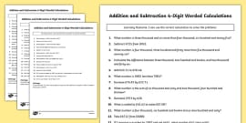 4-Digit Word Problems Cards | Primary Teaching Resources