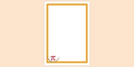 FREE! - Simple Blank Pi Dream Catcher Page Border | Page Borders