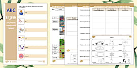 Seasons-Themed Verb Adjective Noun Picture Activity Sheets