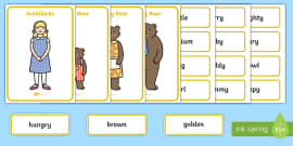 Goldilocks and the Three Bears Word Mat (teacher made)