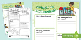 Caring for the Environment Worksheet | Twinkl Resources