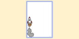 FREE! - Rocket Ship Page Border | Page Borders | Twinkl