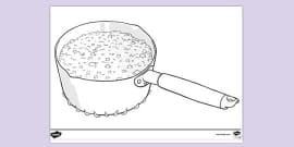 Rice Curry Sauce Colouring Sheet | Colouring Sheets - Twinkl