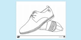Shoe Trainer Colouring Sheet (Teacher-Made) - Twinkl