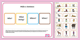 * NEW * Colourful Semantics Silly Sentences KS1 - Twinkl