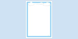 FREE! - Simple Blank Cloudy and Sunny Page Border | Twinkl