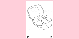 FREE! - Egg Box Colouring Sheet | Colouring | Twinkl Resources
