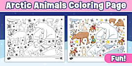 Arctic Animals Count and Graph Worksheet