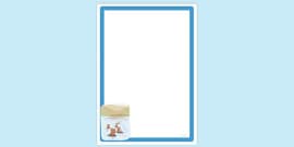 FREE! - Simple Blank Raft of Penguins Page Border | Printable File