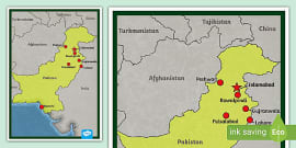 Places in Pakistan Word Search (teacher made) - Twinkl