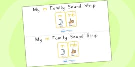m Sound Family Member Posters-m, m sound, sound families, m sound family,