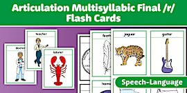 Articulation Initial /s/ Words Flash Cards for SLP