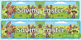 Happy Easter Display Banner (teacher made) - Twinkl