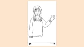 FREE! - Fionn Waving Goodbye Colouring Sheet (teacher made)