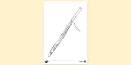 FREE! - Bassoon Colouring Sheet | Colouring Sheets | Twinkl