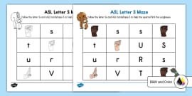 ASL Letter C Maze Activity (teacher made) - Twinkl