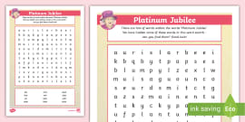 KS2 British Royal Family Word Search (teacher made)