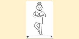 FREE! - Grain Of Corn Pose Colouring Sheet (teacher made)