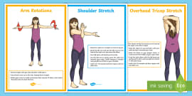 PE Warm-Ups Activity Cards - Primary Resources