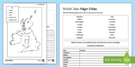Norman Map of the British Isles Colouring Sheet