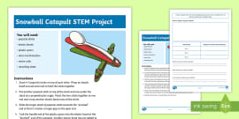 Snowball Catapult STEAM Activity (Teacher-Made) - Twinkl