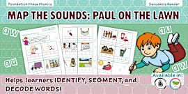 Grade 3 Phonics: Colour each sound -au and aw