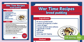 Wartime Recipe Booklet - WW2 Resources for KS2 - Twinkl