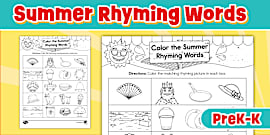 Color the Rhyme -am Word Family Worksheet