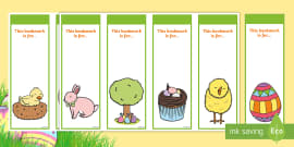 Easter Bookmarks English/French - Editable Easter Bookmarks