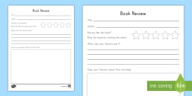 Book Review Template - KS1 Resource (teacher made) - Twinkl