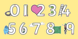 Number Formation SEN Number Line, overwriting (teacher made)