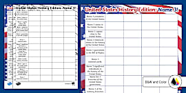 United States History Edition: Name 3 Game Cards - Twinkl