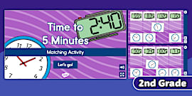 👉 5 Minute Intervals: Time Telling Game