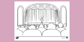 Comedy and Tragedy Theatre Masks Colouring Sheet | Twinkl