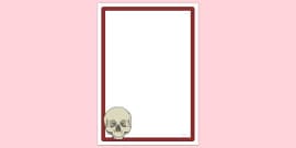 FREE! - Halloween Skeleton Page Border | Page Borders | Twinkl