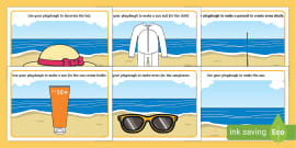 Sun Safety Cut and Paste Activity (teacher made)