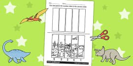 Dinosaur Themed Number Sequencing Photo Puzzles - dinosaurs