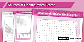 Methods of Production Word Search