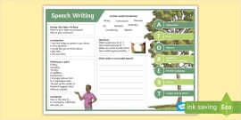Speech Writing Guide PDF Template | Primary Resource