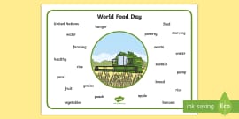 The Importance of Food Word Mat (teacher made)